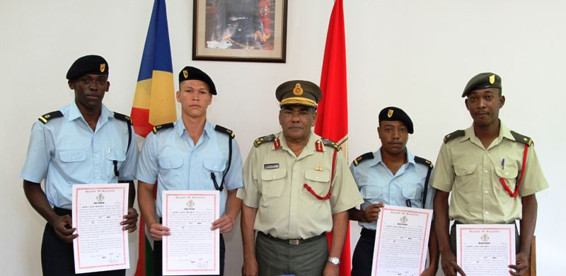 SPDF gets four new commissioned officers -Archive -Seychelles Nation