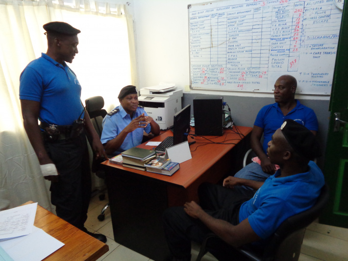 Inspector Radegonde of Montagne Posée Prison to followtraining on ...