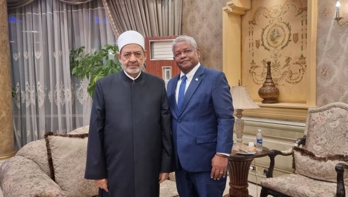 President Ramkalawan meets Egypt's Grand Imam of al-Azhar, Al-Azhar Al ...