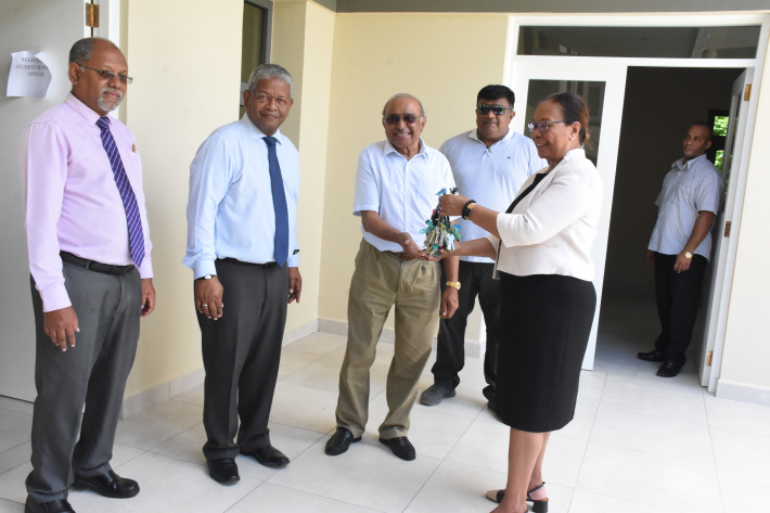 Vijay Patel hands over newly completed NIHSS building -Seychelles Nation