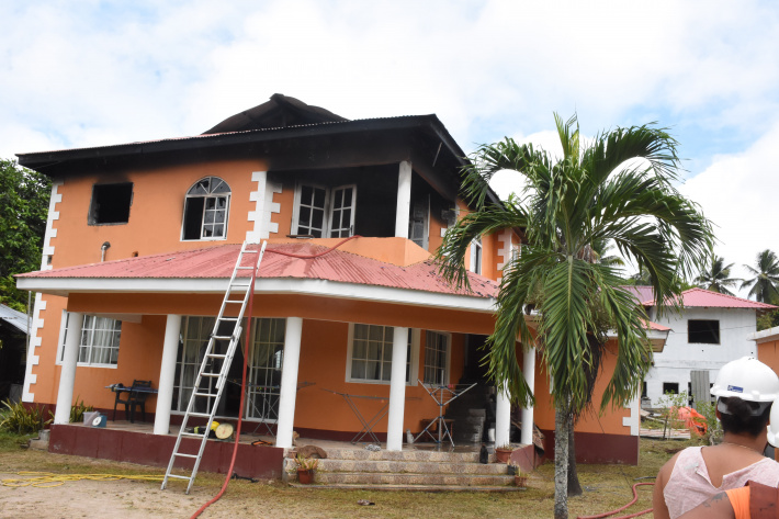 House partially damaged by fire -Seychelles Nation