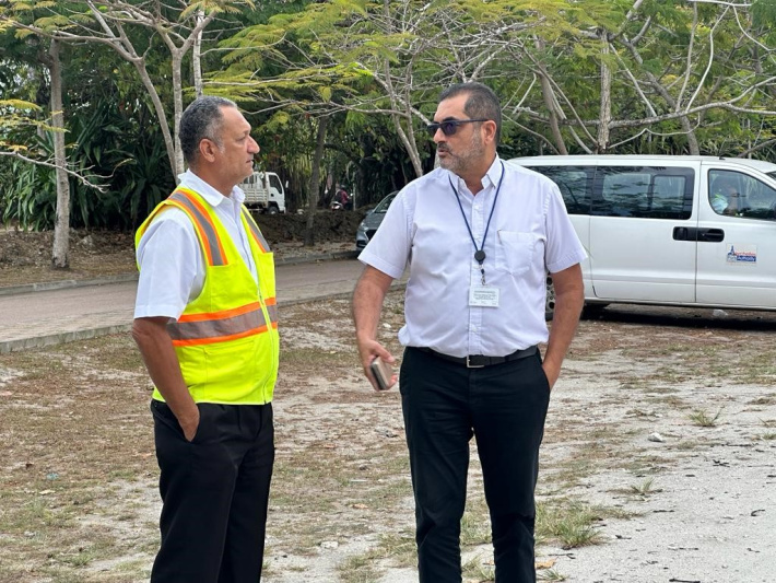 Works under way to make way for parking around Inter Island Quay ...