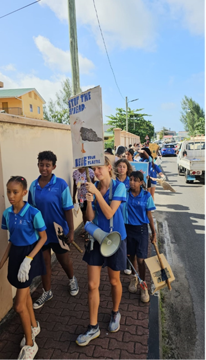 ISS marches against pollution -Seychelles Nation