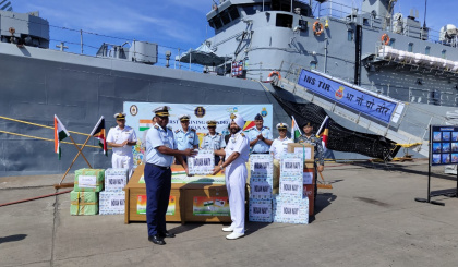 Indian Navy donates machinery spares and defence gear to Seychelles ...