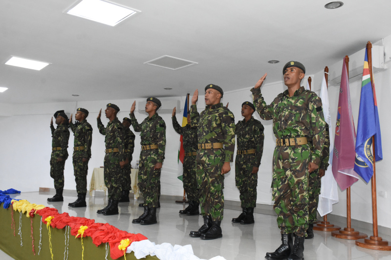Eleven new recruits join the ranks of the Seychelles Defence Forces ...