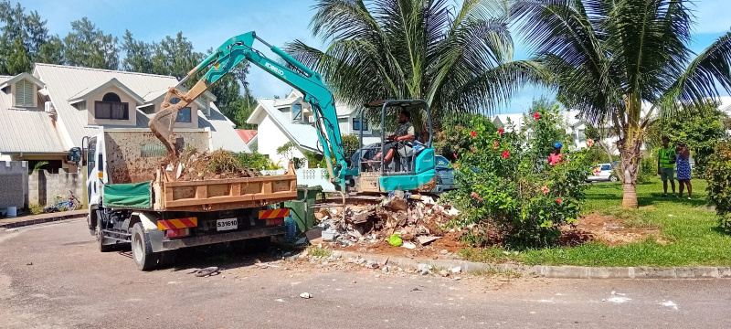 LWMA removes piled up construction debris at Ile Perseverance bin sites ...